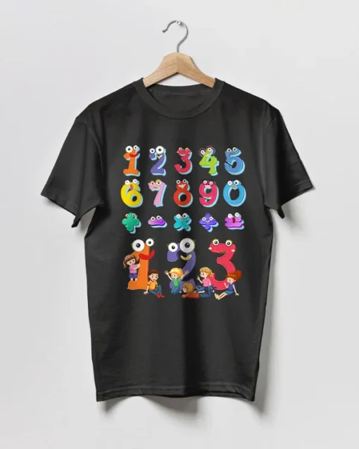 Numbers Day T-Shirt School Maths Day Costume Digits With Eyes - Event T ...